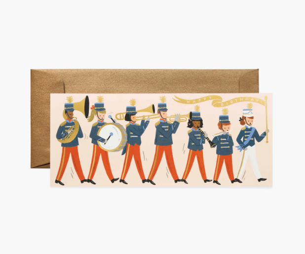Rifle Paper Co Card with Envelope Marching Band Happy Birthday | My Site