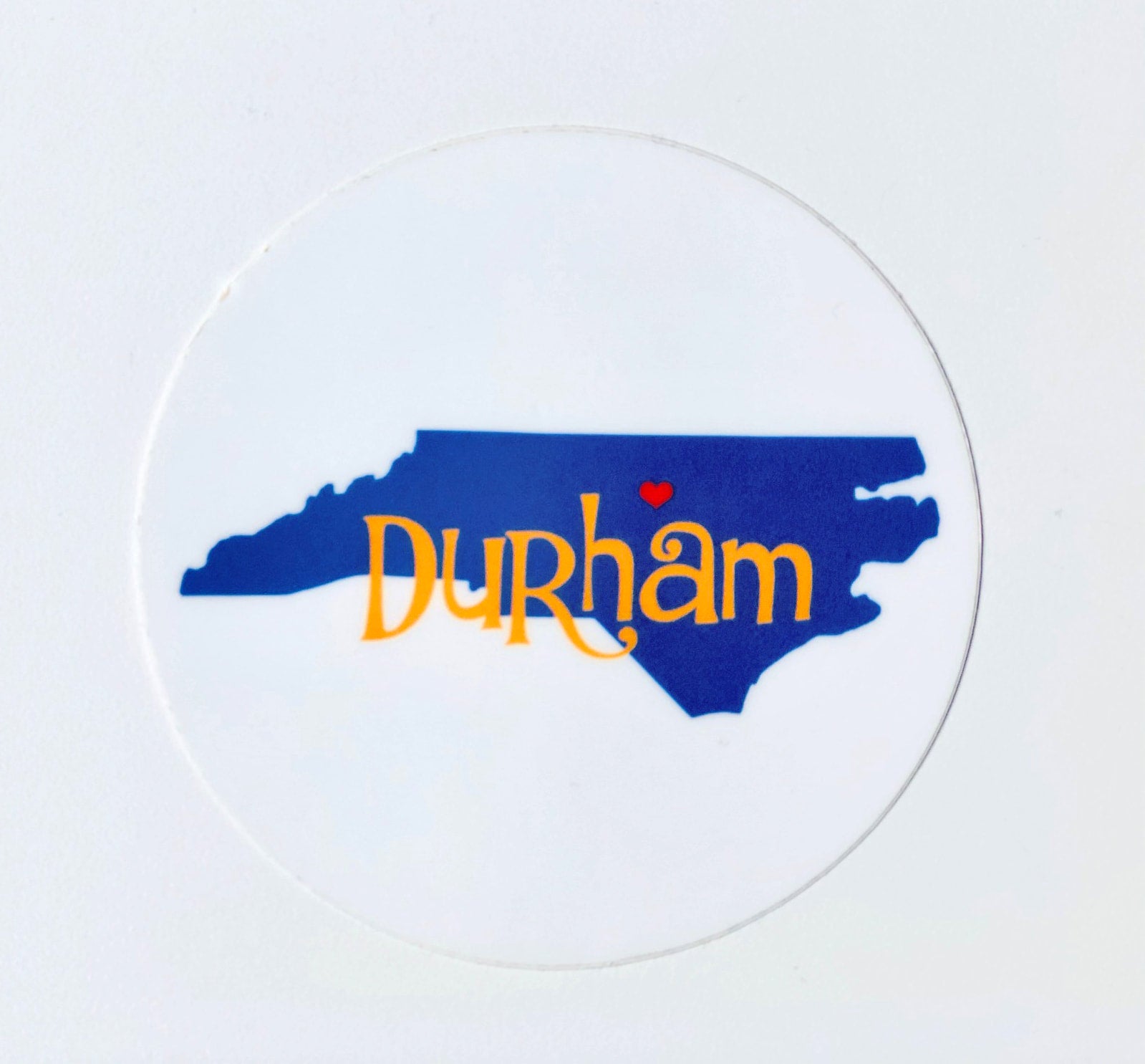 Durham Round Vinyl Sticker | My Site