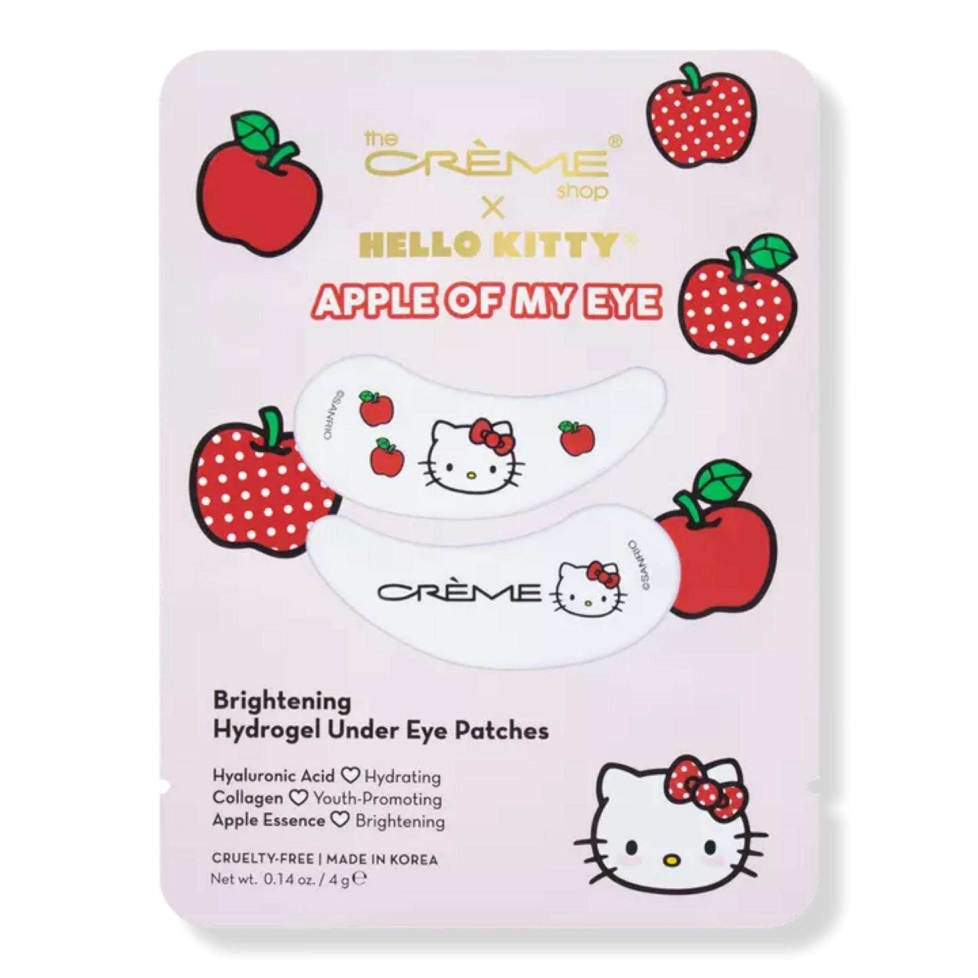Crème ix Hello Kitty - Apple of My Eye Brightening Hydrogel Under Eye Patches 0.14oz | My Site