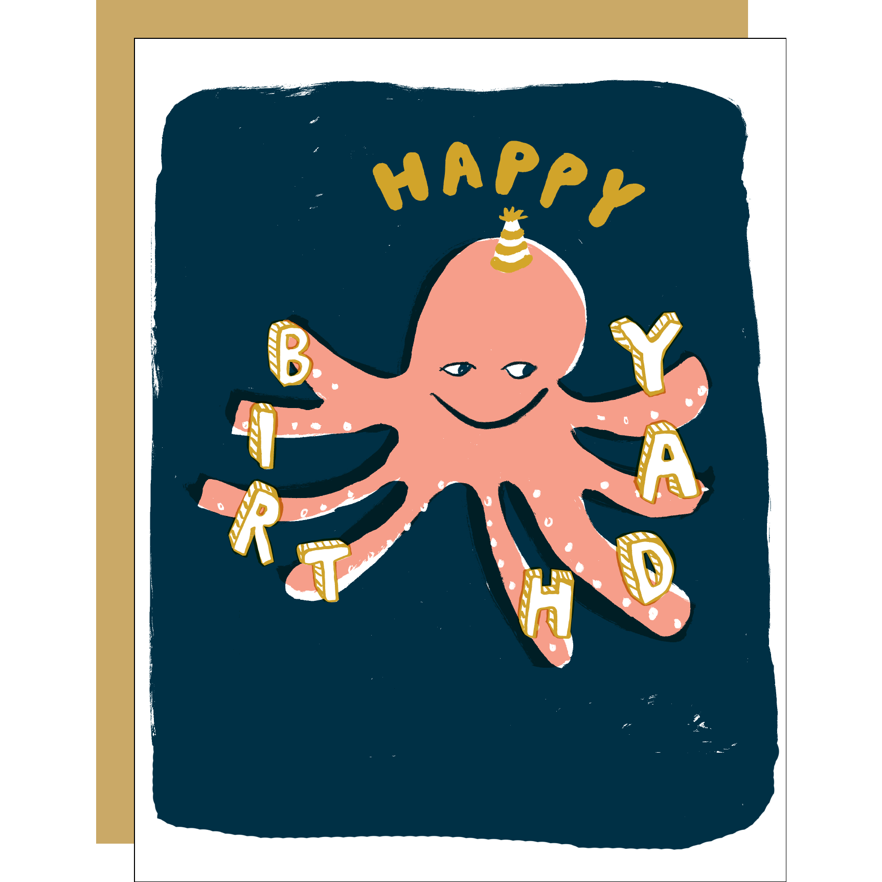 Egg Press Card Happy Birthday Octopus | My Site